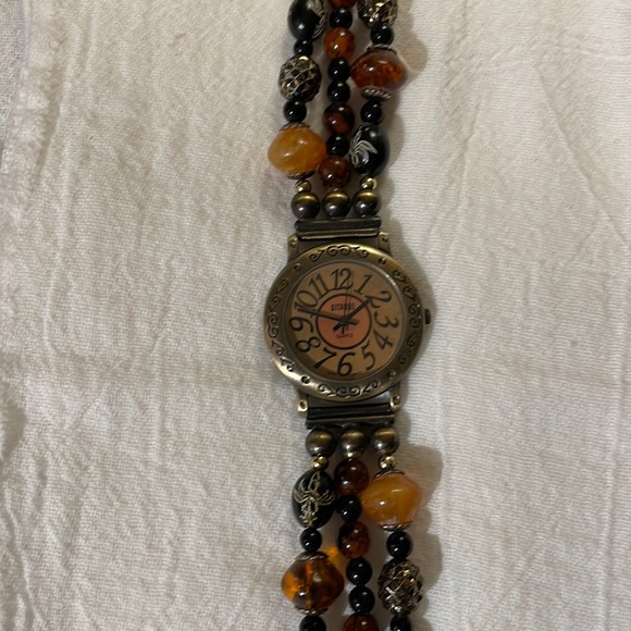 Gitano | Accessories | Vintage Womens Chunky Brown Bead Gitano Watch ...
